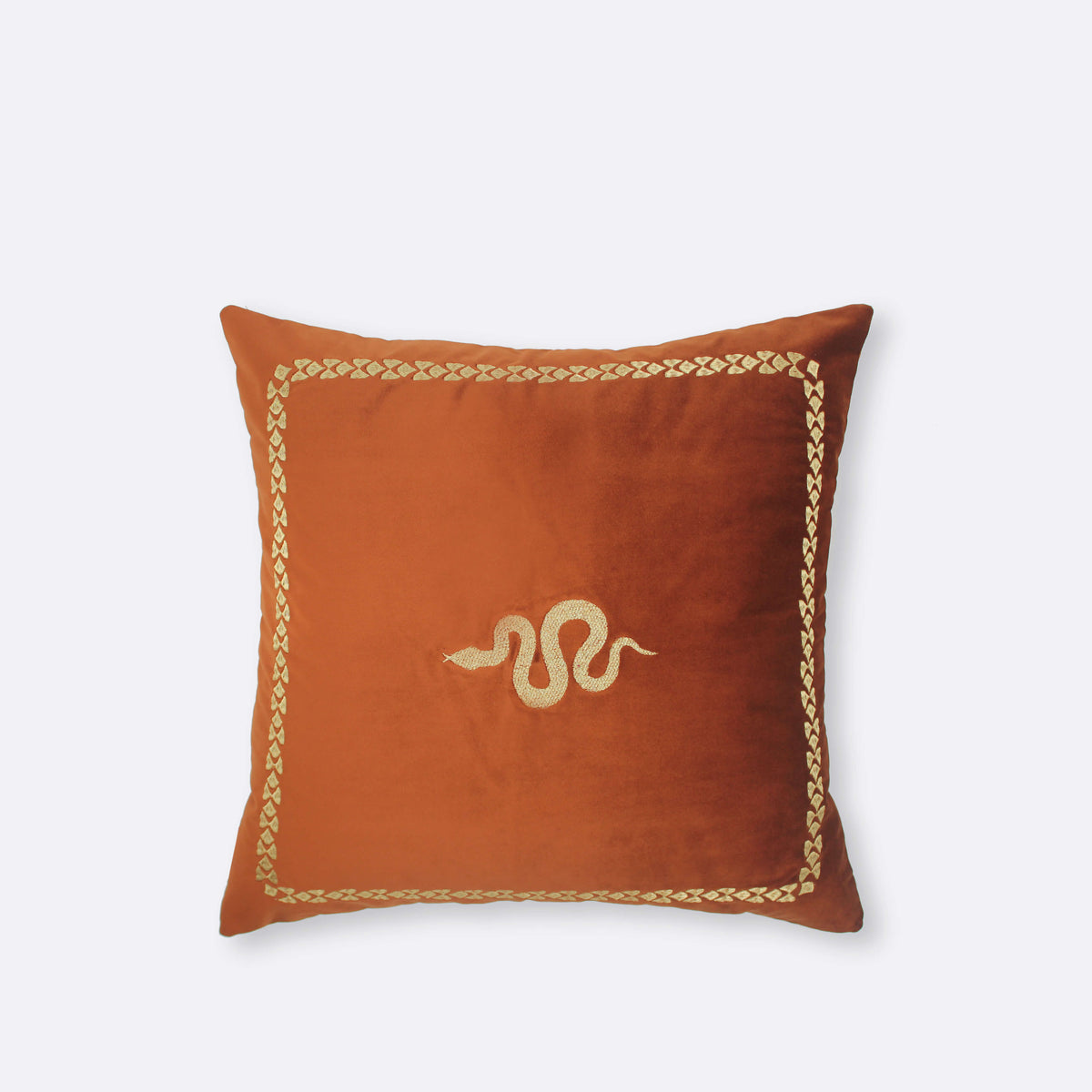 Amber Snake Cushion Cover | Luxury Velvet Embroidered Cushion India ...